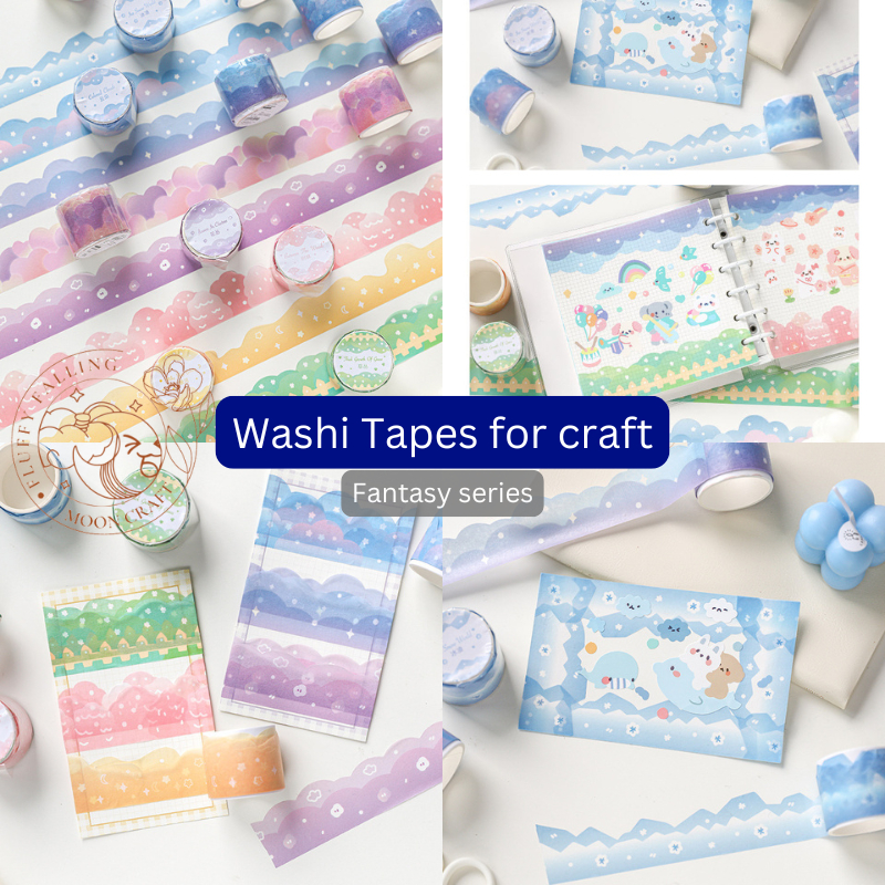 Fluff's Fantasy Series Cute Washi Tape Seletip Sticker Tape 手账胶带 Cute ...