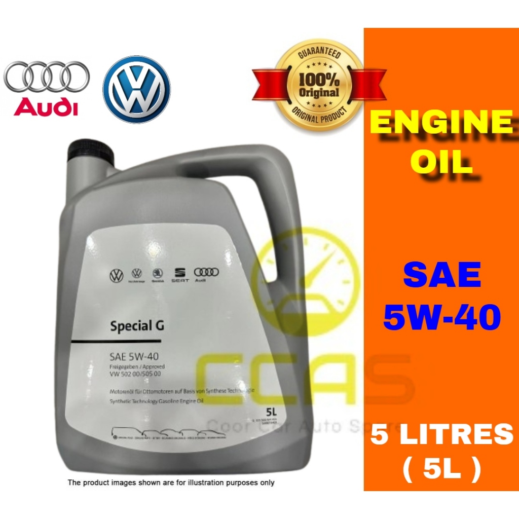 ( 100% ORIGINAL ) VOLKSWAGEN AUDI ENGINE OIL SPECIAL G 5W40 FULLY ...