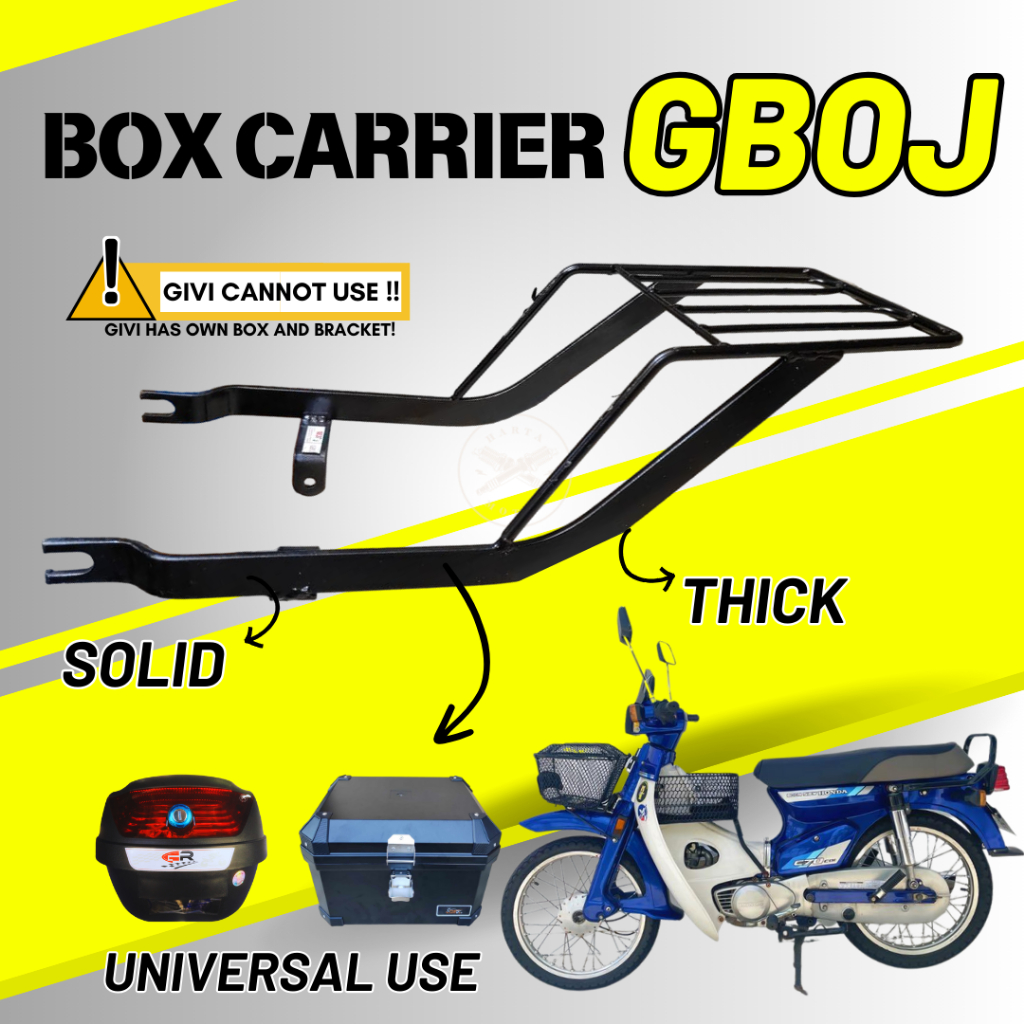 HONDA GBO-J REAR BOX MONORACK BOX CARRIER KAKI HEAVY DUTY PVC KOTAK BESI BELAKANG GBOJ FIRST ...