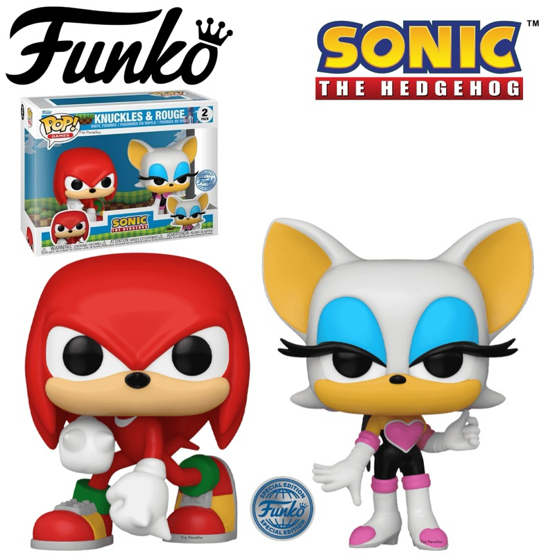 (Special Edition) Original Funko Pop Vinyl Figure Knuckles & Rouge (2 ...