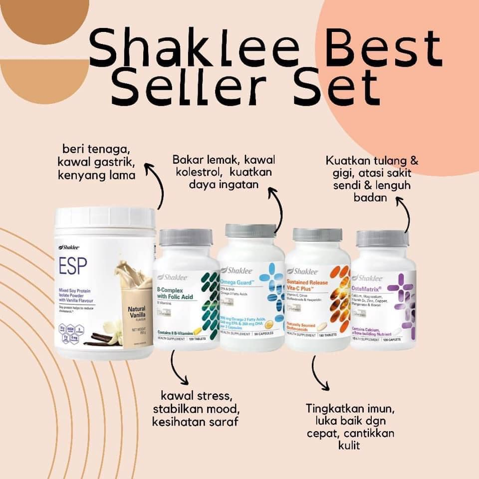 Shaklee Best Seller Set Trial (ESP 200g + B-complex 30's + Omega 30's ...
