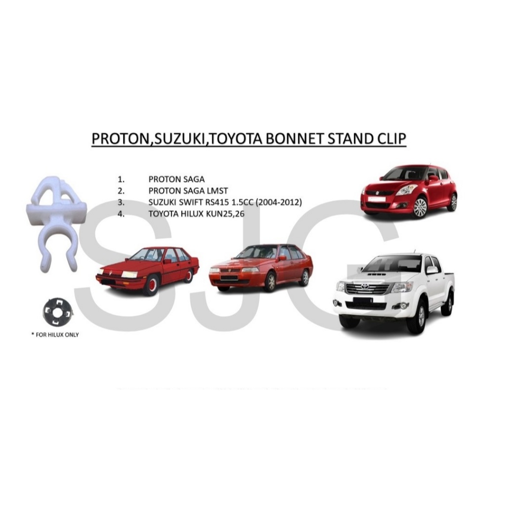 [READY STOCK]BONNET STAND CLIP & BUSH FOR PROTON SAGA, LMST/ SUZUKI ...