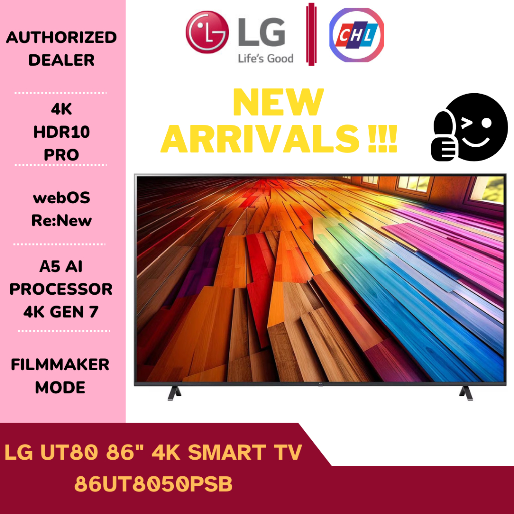 LG [NEW] 86" UT80 UHD 4K Smart TV 86UT8050PSB - LG Malaysia Warranty | Shopee Malaysia