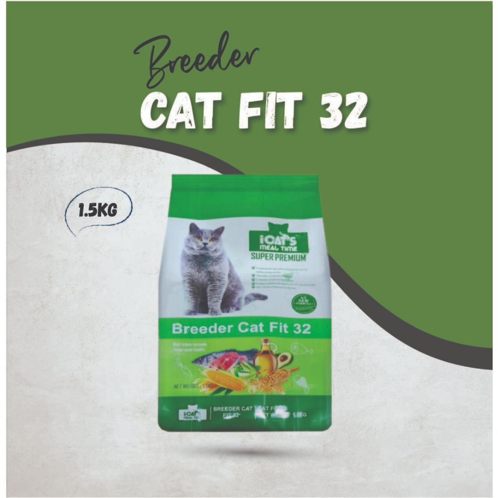 iCat's Meal Time Super Premium Cat Food - Breeder Cat Fit 32 (1.5KG ...