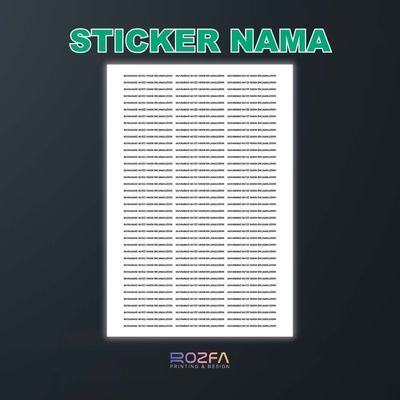 Sticker Nama Transparent Name | Sticker Nama White Background ...