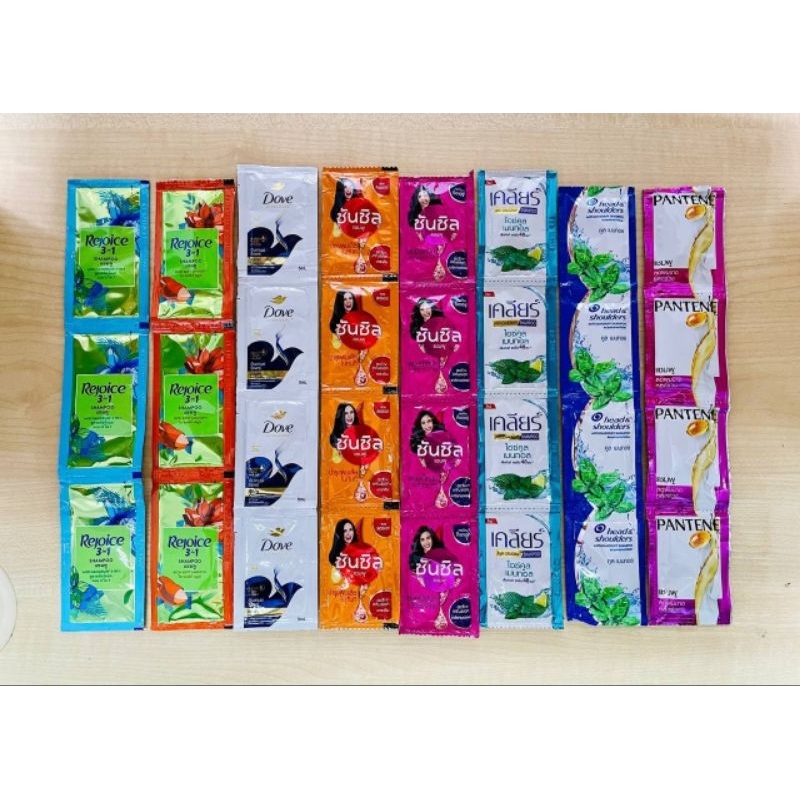 60PCS 5ML MINI TRAVEL SHAMPOO REJOICE DOVE PANTENE SUNSILK TRAVEL PACK ...