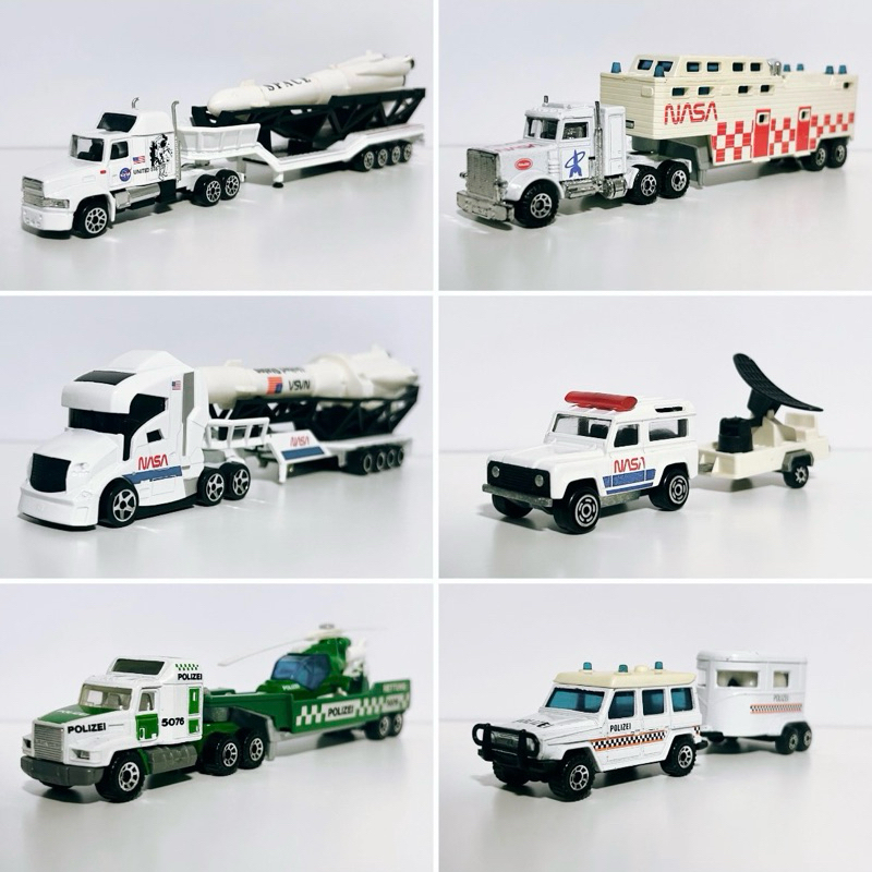 Matchbox Majorette Realtoy NASA Polizei Semi Truck Trailer Hauler Big ...