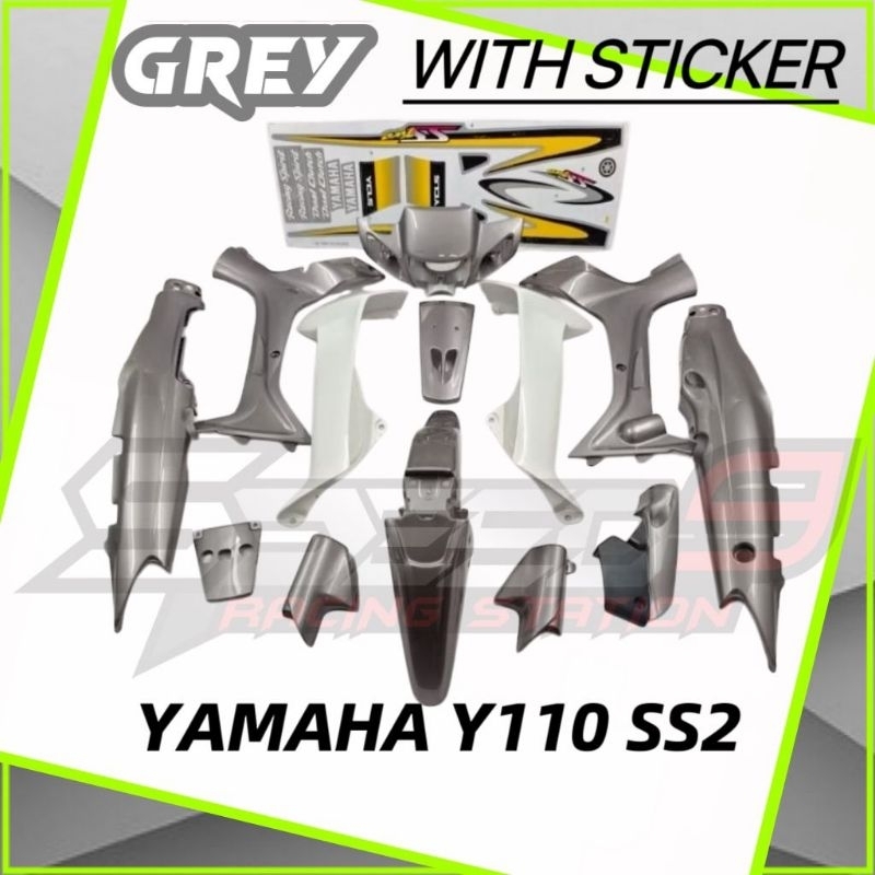 COVER SET Y110 SS2 SSTWO GREY WITH STICKER | Shopee Malaysia