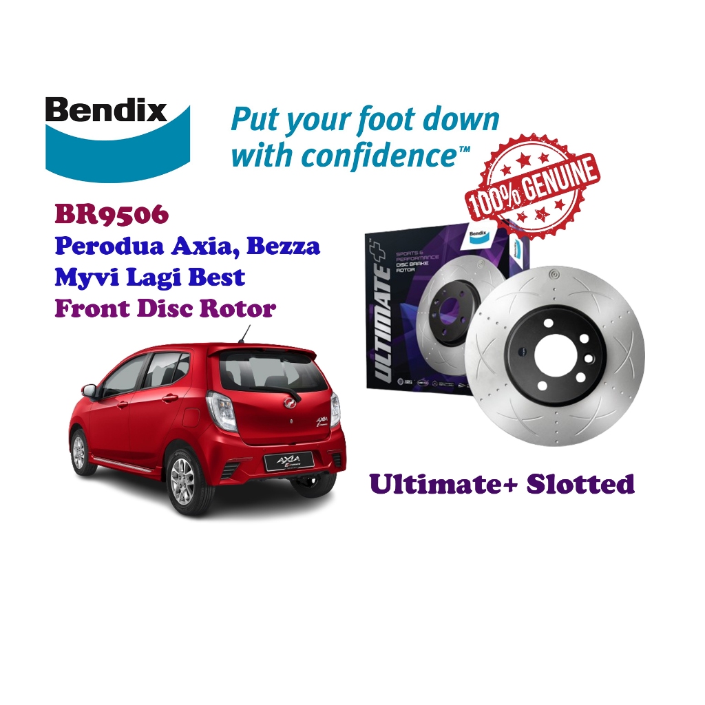 PERODUA AXIA, BEZZA, MYVI LAGI BEST 2011-2017 BENDIX ULTIMATE+ SLOTTED ...