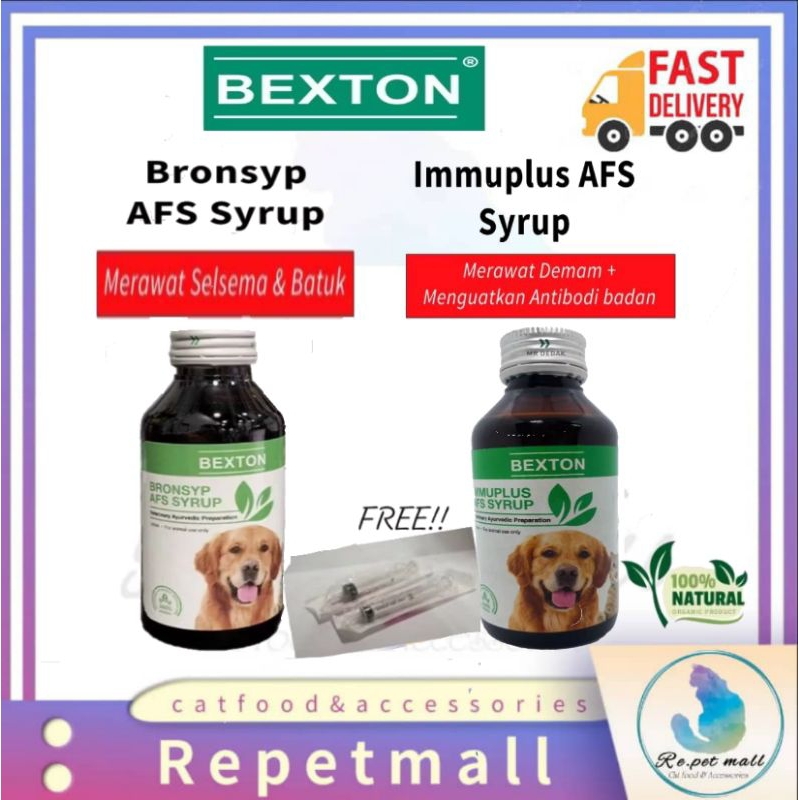 BEXTON Bronsyp (Ubat Batuk & Selsema)/Immuplus AFS Syrup Immune Booster ...