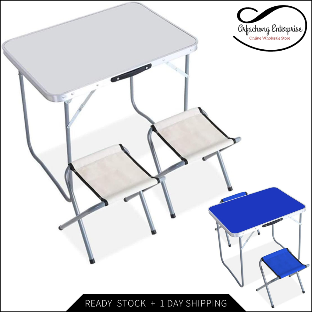 3 IN 1 Foldable Picnic Camping Table Set With Chairs Picnic Tent ...