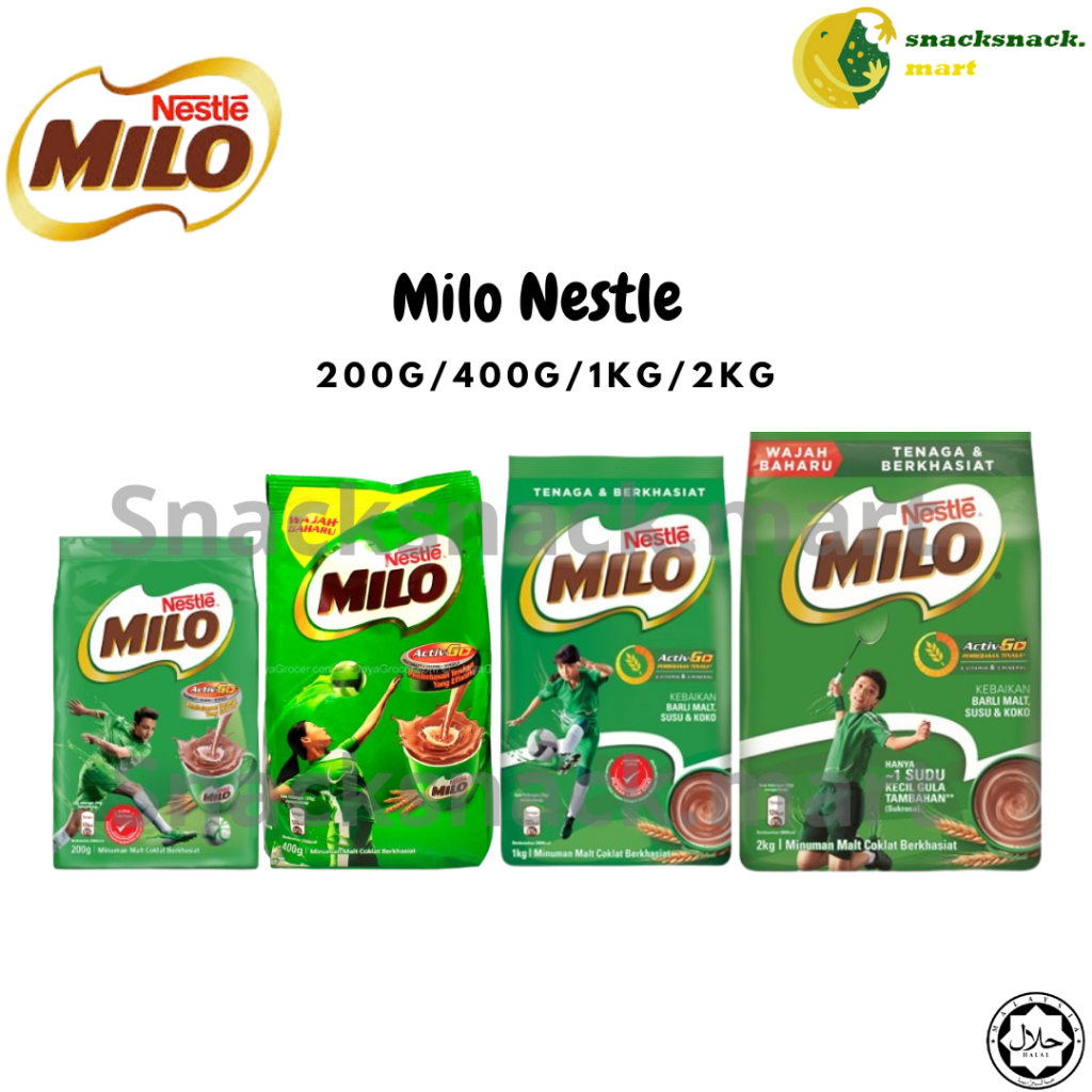 {READY STOCK} Milo Nestle [200g / 400g / 1kg / 2kg] | Shopee Malaysia
