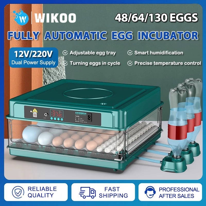 Egg Incubator Automatic Turning Incubators 12/24/48/64/130 Fully Intelligent Constant ...