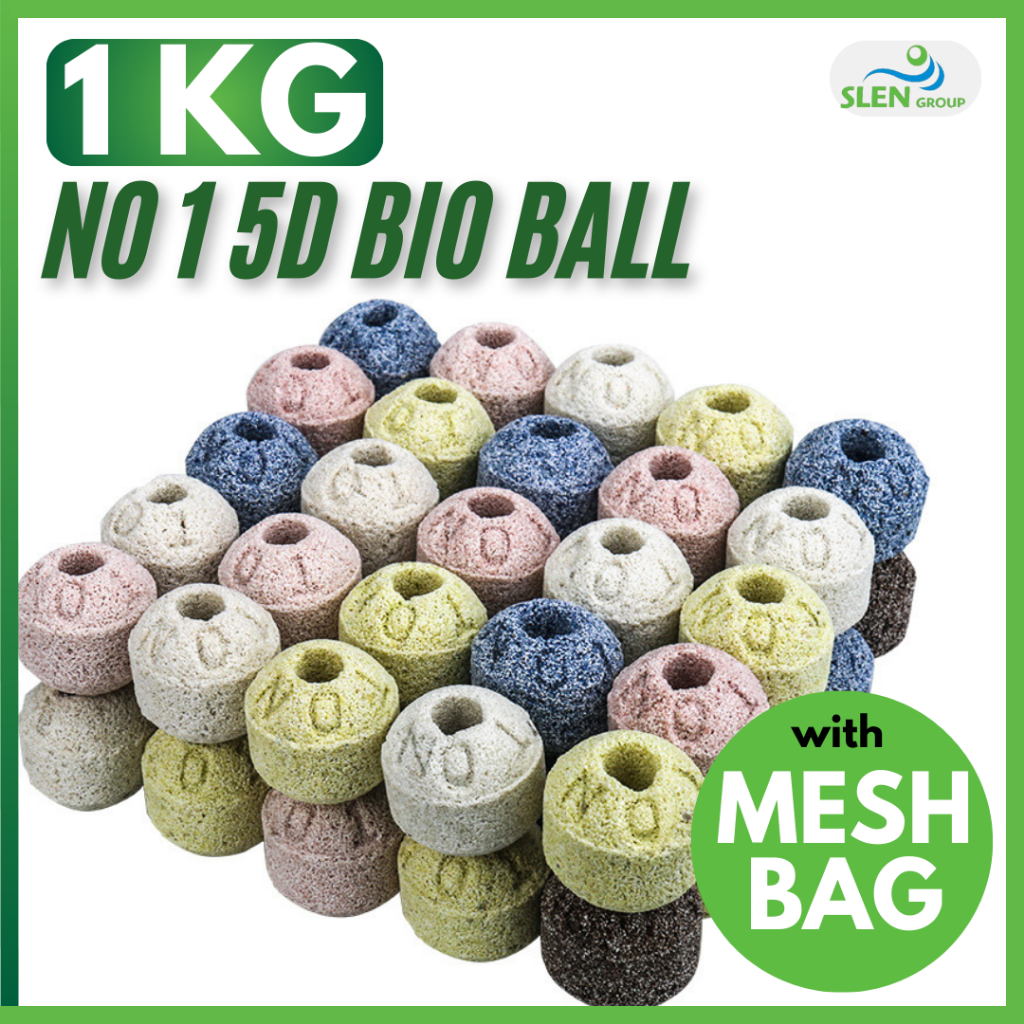 SLEN 1kg 5D Nano Tech Ball Biological Filter Media Nano Material Multi ...