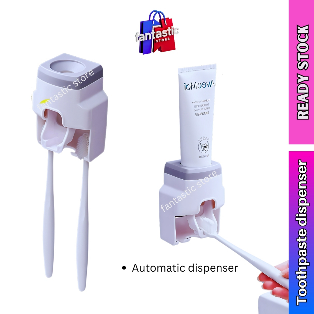 【𝗦𝗵𝗼𝗽𝗲𝗲 𝗖𝗵𝗼𝗶𝗰𝗲】 Toothpaste Toothbrush Squeezer Dispenser holder Rack ...