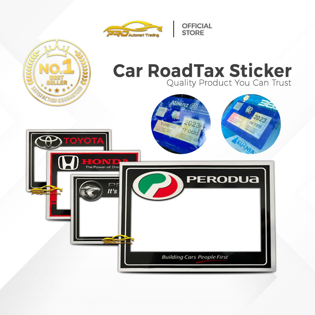 Universal Car Road Tax Roadtax Sticker Perodua Proton Honda Toyota ...