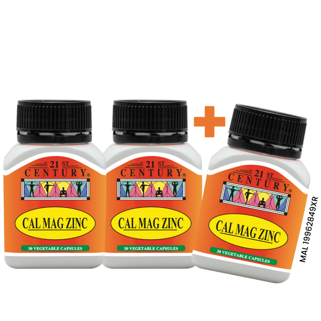 21st Century Cal Mag Zinc 30's Calcium Magnesium Zinc Osteoporosis ...