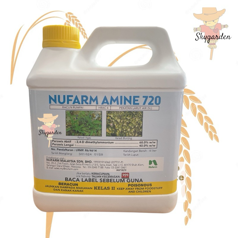 Nufarm Amine 720 4L/Racun Rumpai Menderong|keladi Agas | Shopee Malaysia