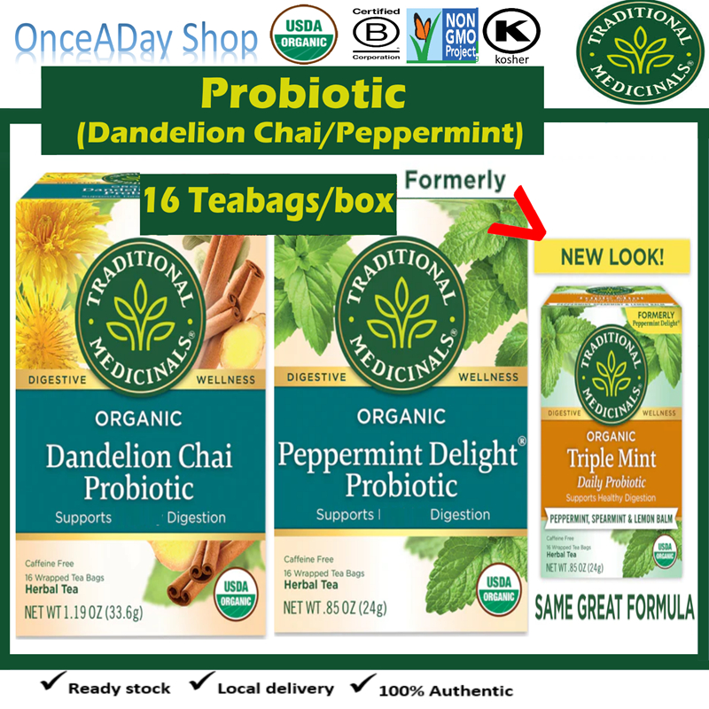 Traditional Medicinals, Organic Dandelion Chai Probiotic Tea ...