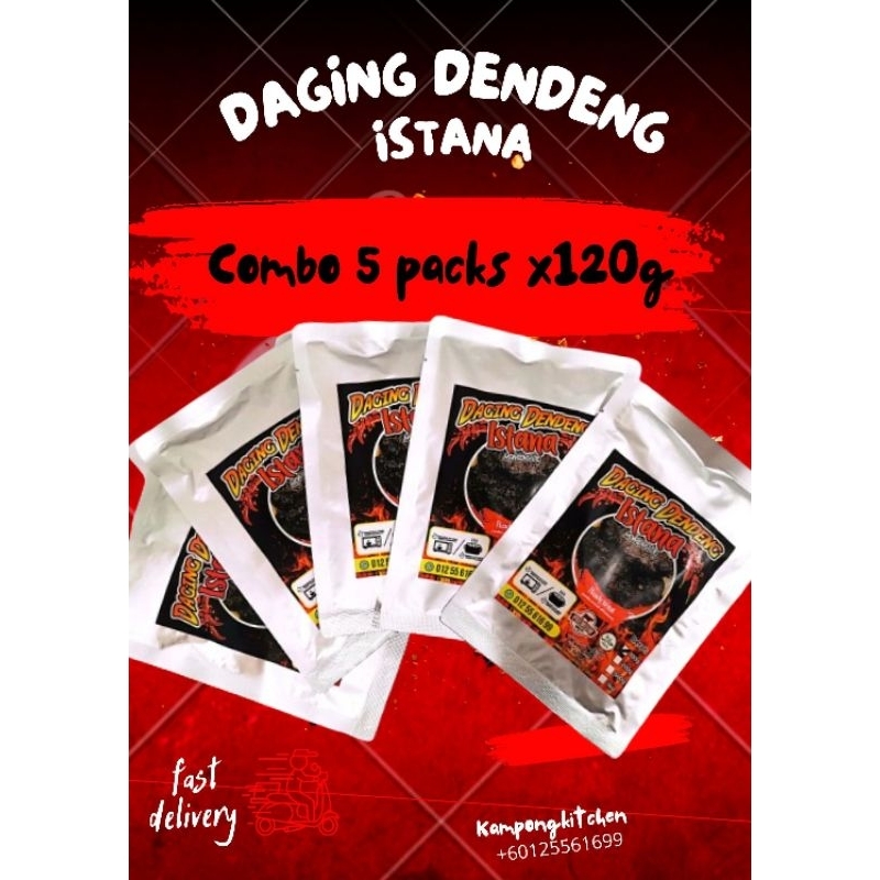 Combo 5 pack (120g)Daging Dendeng Istana PREMIUM Ready To Eat Food ...