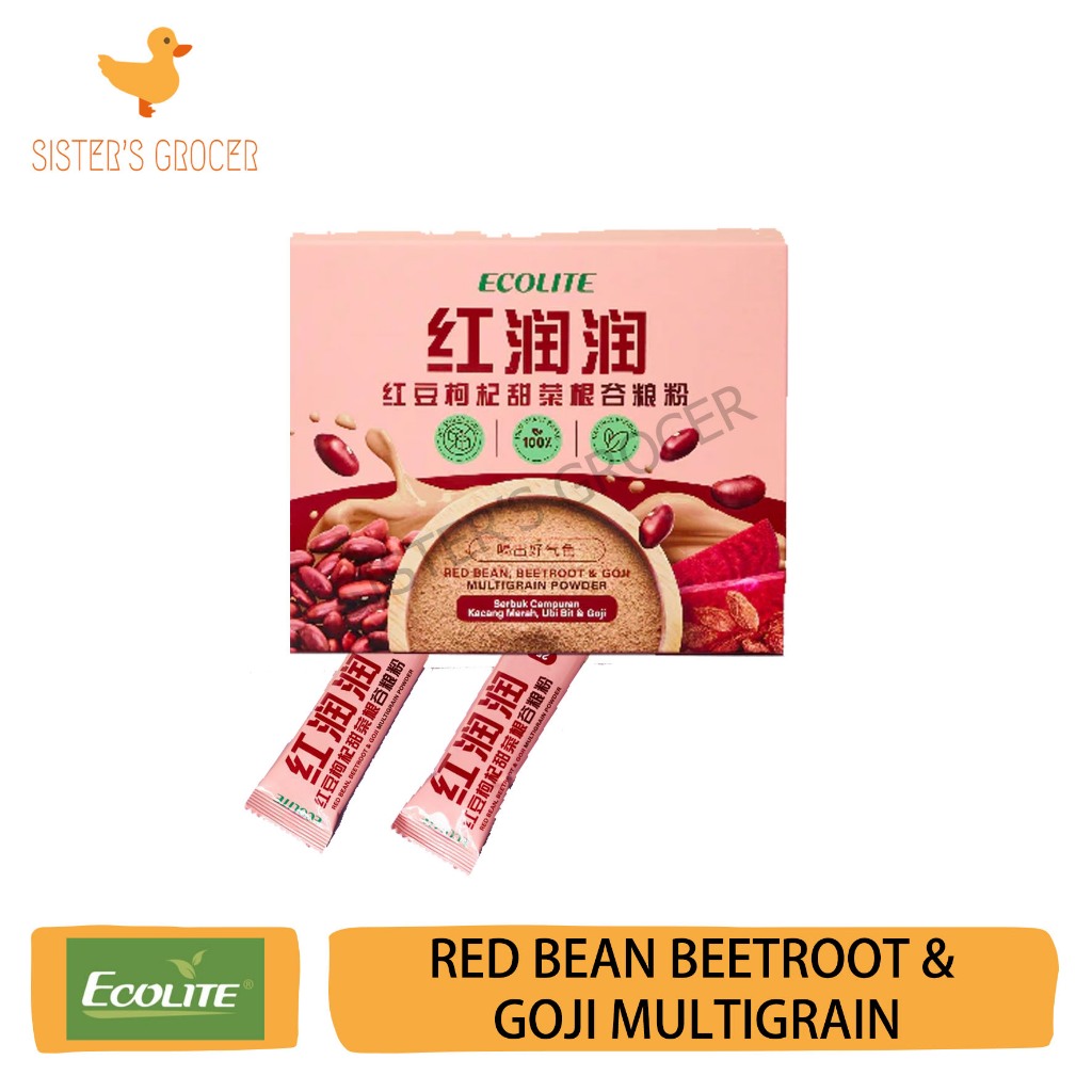 ECOLITE Red Bean, Beetroot & Goji Multigrain Powder 25gx20's | Shopee Malaysia