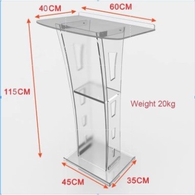 Rostrum Stand Podium Acrylic Rostrum With LED Light Podium Speak Stage ...