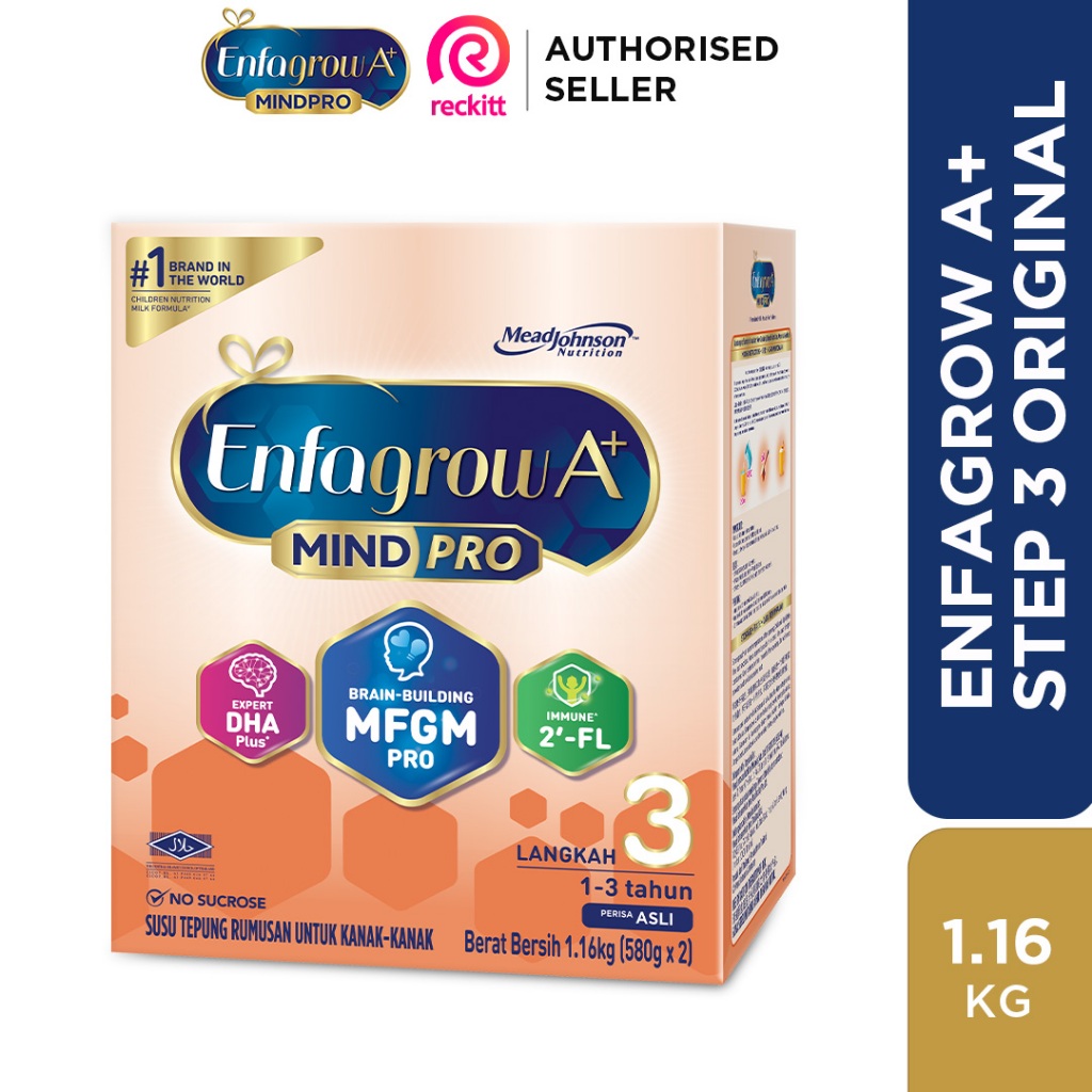 Enfagrow A+ Step 3 - 1.16kg Original Susu Milk Formula Powder | Shopee ...