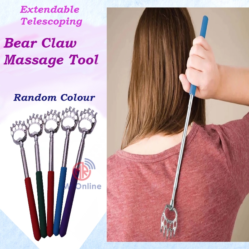 【EXTENDABLE】Stainless Steel Bear Claw Massage Tool Retractable Back ...