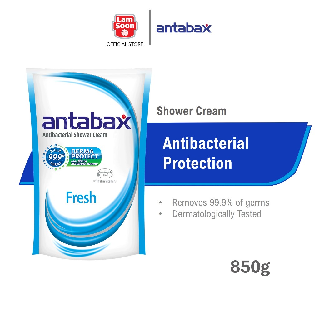 Antabax Antibacterial Shower Cream Fresh (Refill Pack) 850g | Shopee ...