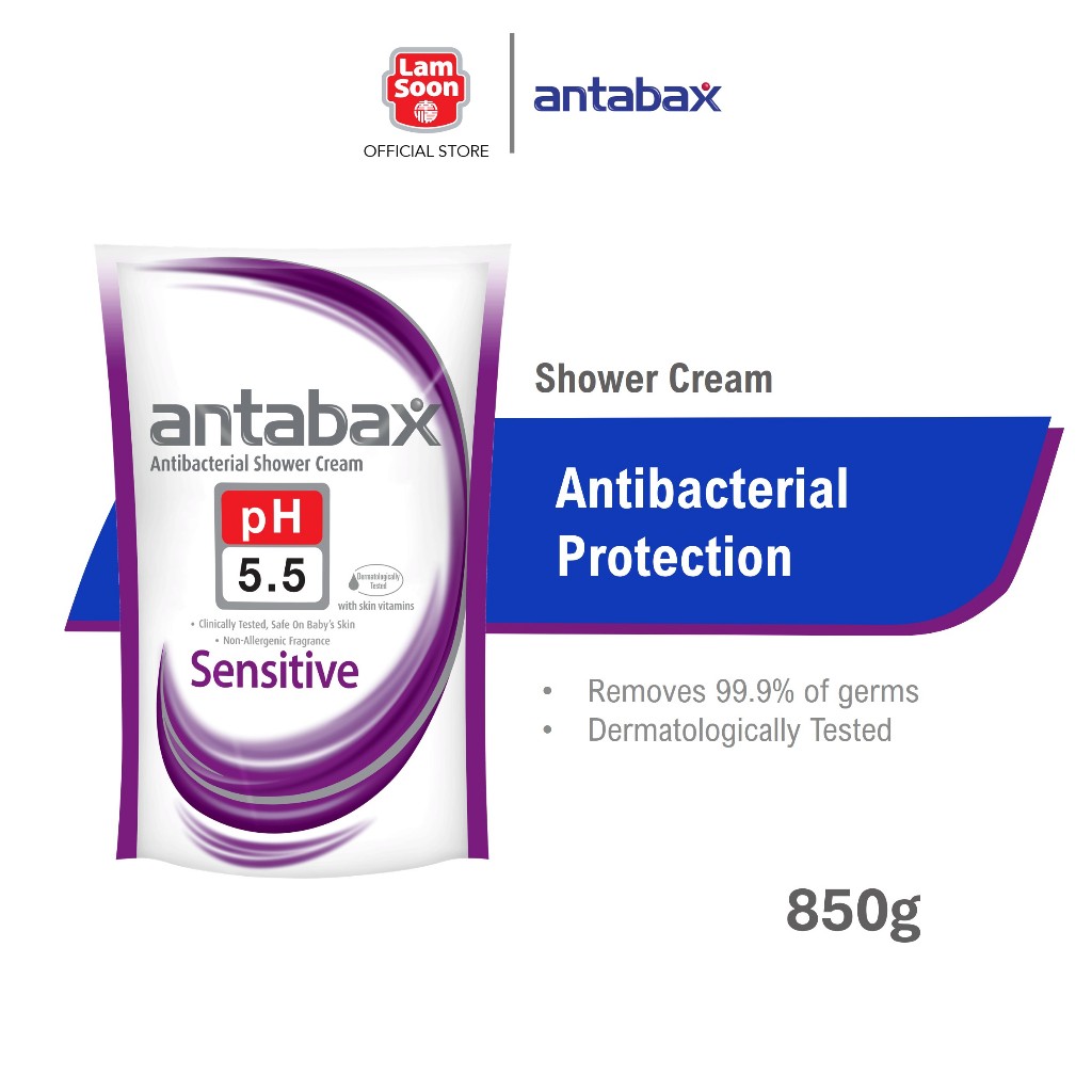 Antabax Antibacterial Shower Cream Sensitive (Refill Pack) 850g ...