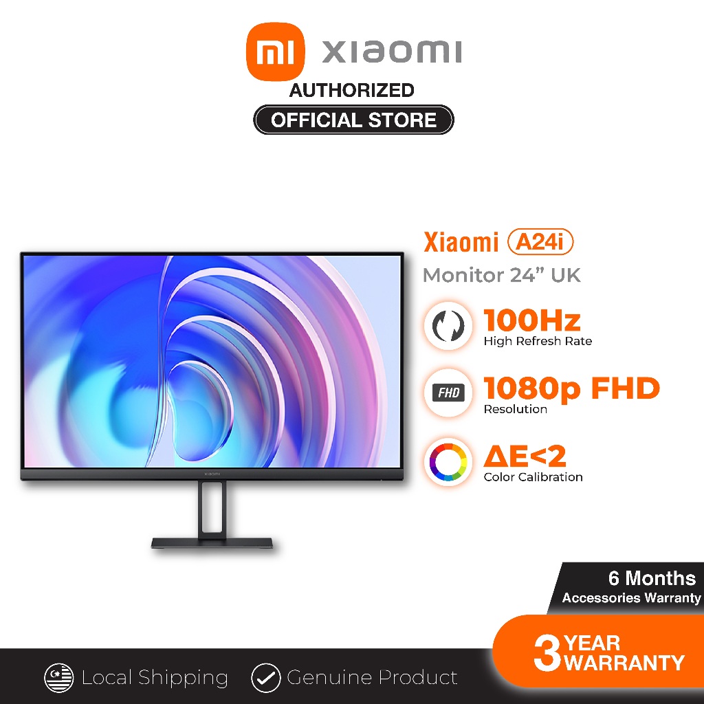 Xiaomi Monitor A24i 100Hz Refresh rate 1080P FHD IPS Screen HDMI+DP 1.4 ...