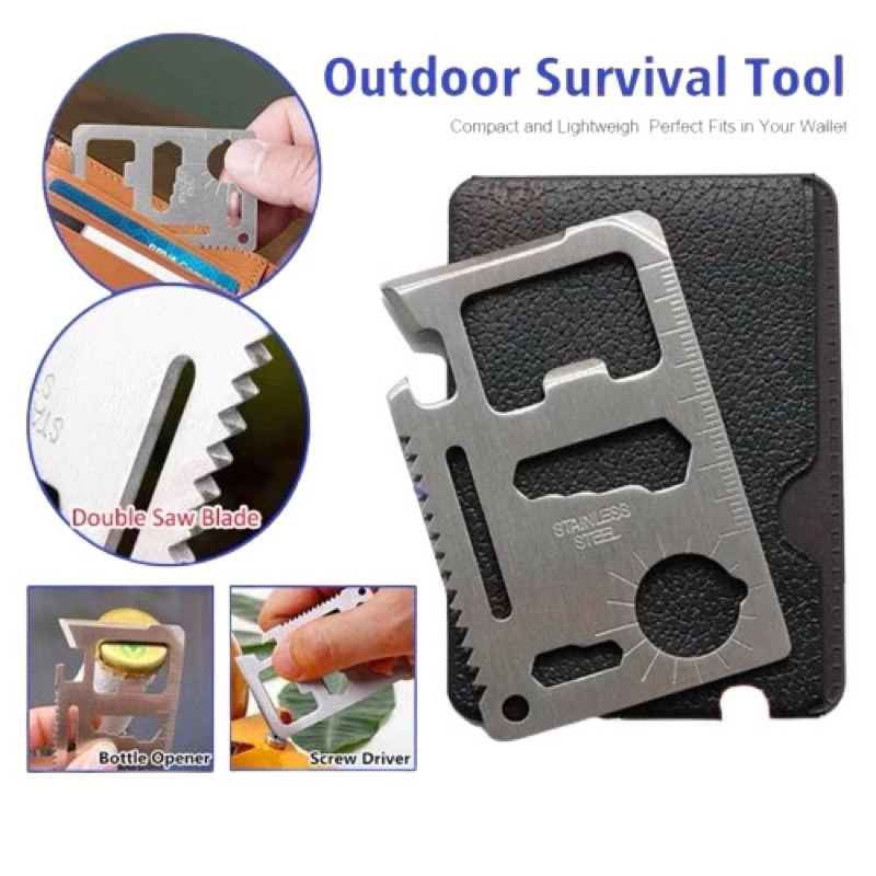 MULTIFUNCTION POCKET SURVIVAL TOOL CAMPING TOOLS BARANG KHEMAH CAMP ...
