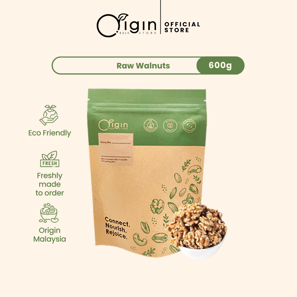 Origin Bulk Store Raw Nuts - Raw Walnuts (USA) / 美国核桃 600g Bulk Pack ...
