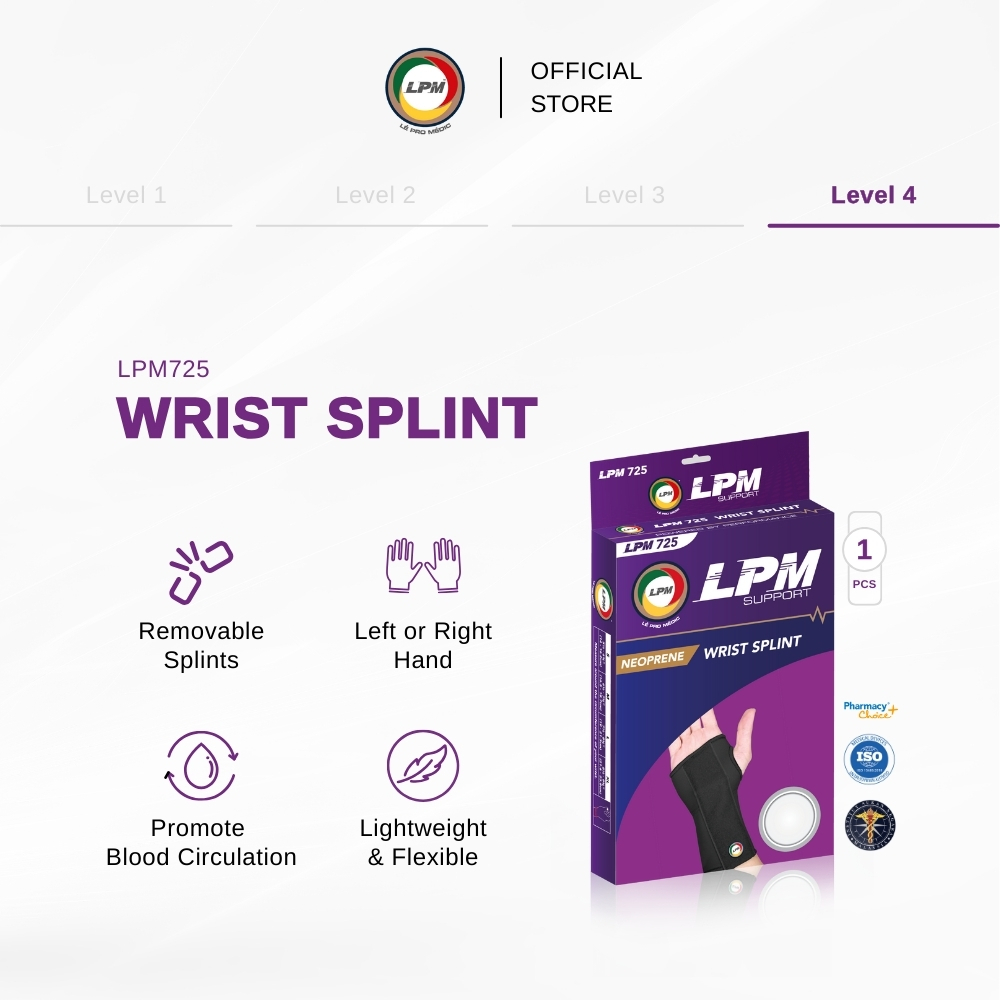 LPM Wrist Support 725 Wrist Splint Hand Thick Neoprene Wrist Guard with ...