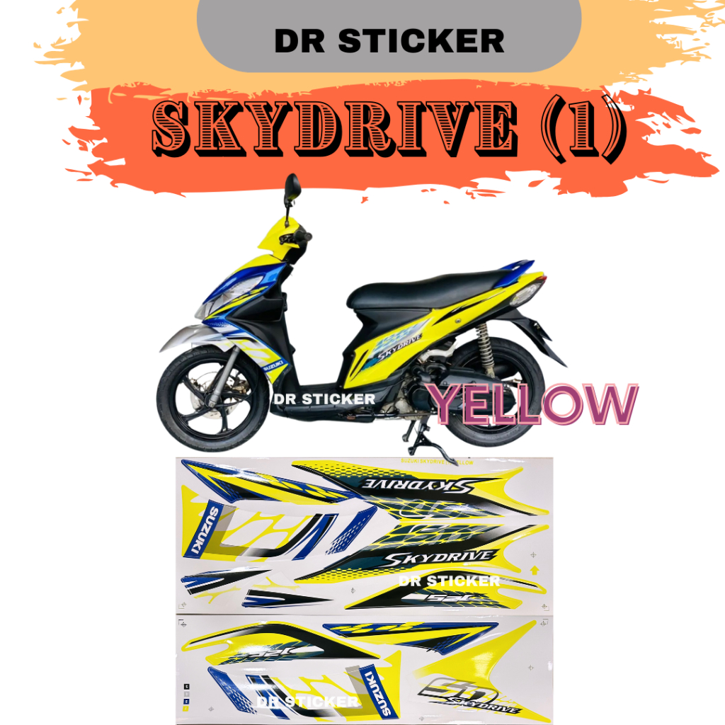 SUZUKI SKYDRIVE 125 SP Stripe Stiker Sticker SKY DRIVE SKYDRIVE125 ...