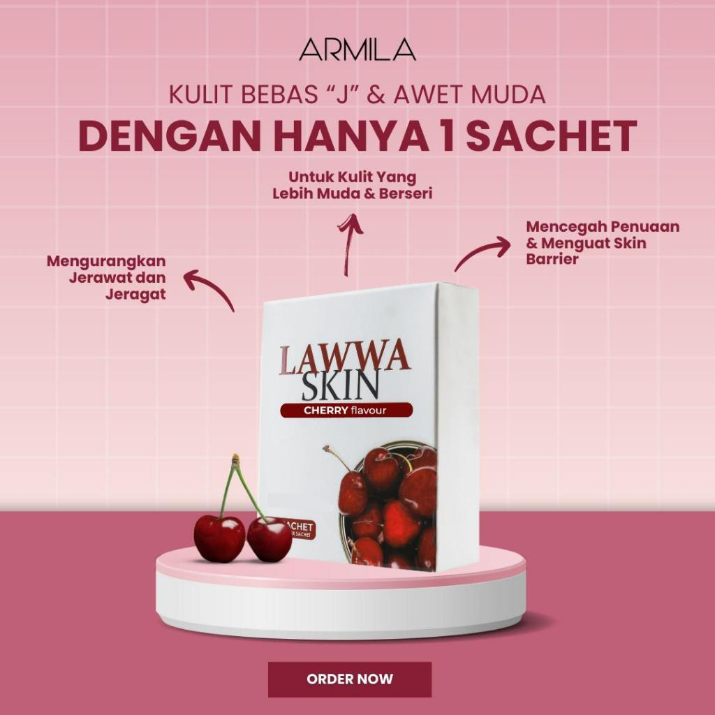 KAK ELL HQ | LAWWA SKIN CHERRY | 1 BOX 10 SACHET | FLAWLESS & SKIN ...