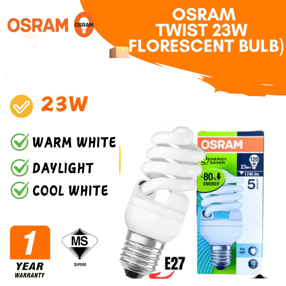 OSRAM DULUXSTAR SPIRAL MINI TWIST 23W BULB E27 DAYLIGHT 6500K (SIRIM ...