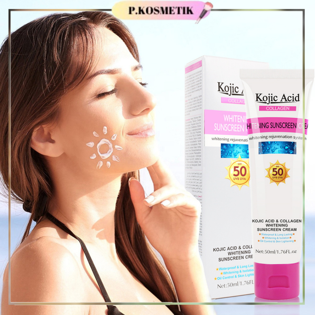 Kojic Acid Face & Body Whitening Sunscreen SPF50 50ML | Shopee Malaysia