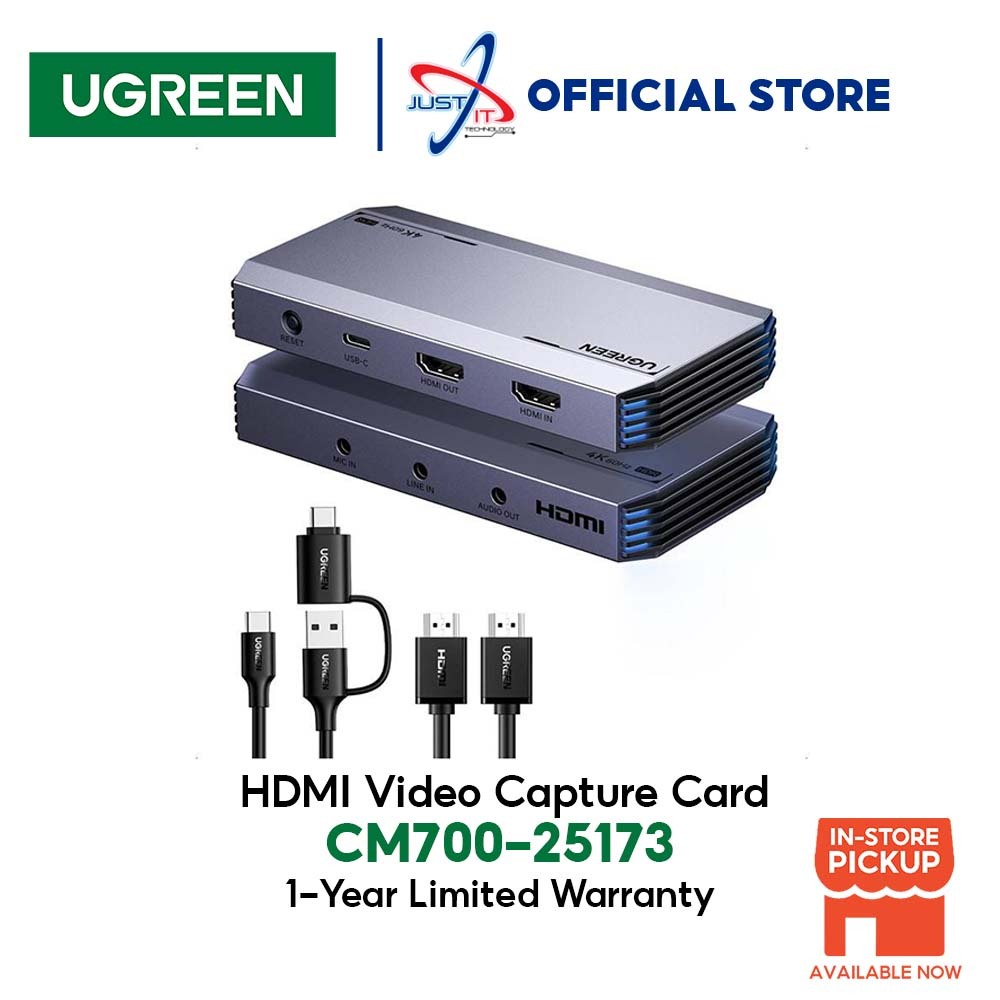 UGREEN HDMI VIDEO CAPTURE CARD ( CM700-25173 ) | Shopee Malaysia