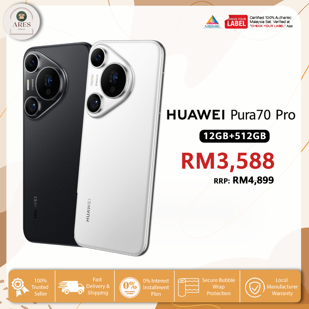 HUAWEI Pura 70 Pro Smartphone | 12GB + 512GB | Ultra Lighting Macro ...