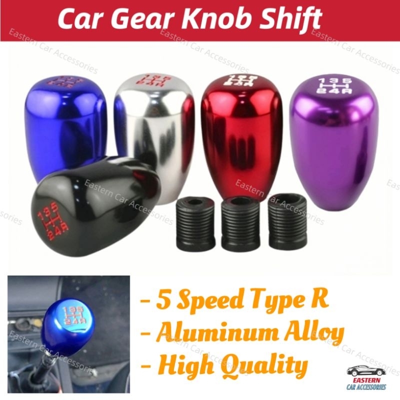 Car Gear Knob Shift 5 Speed Type R Gear Stick Car Auto Modification ...