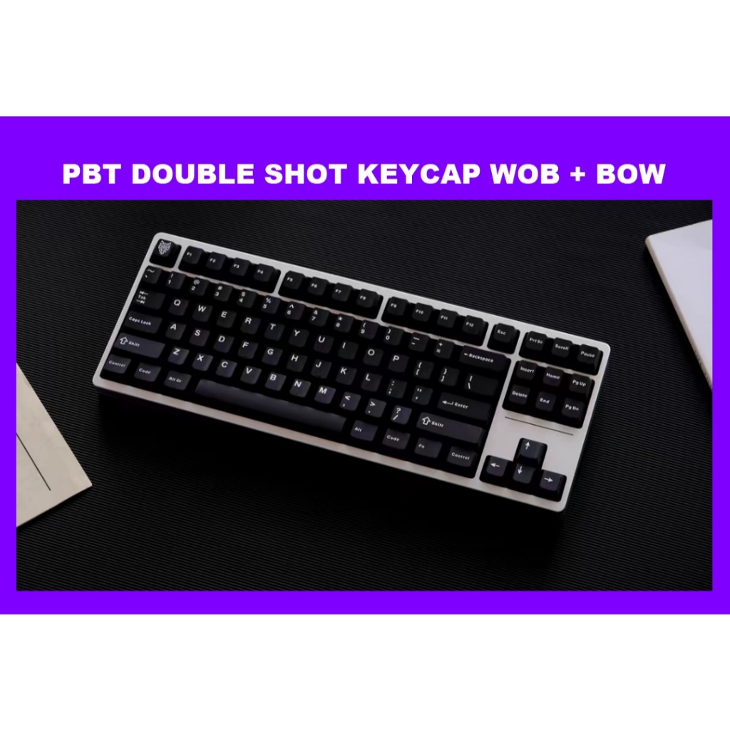 PBT Double Shot WOB / BOW CHERRY PROFILE KEYCAP | Shopee Malaysia