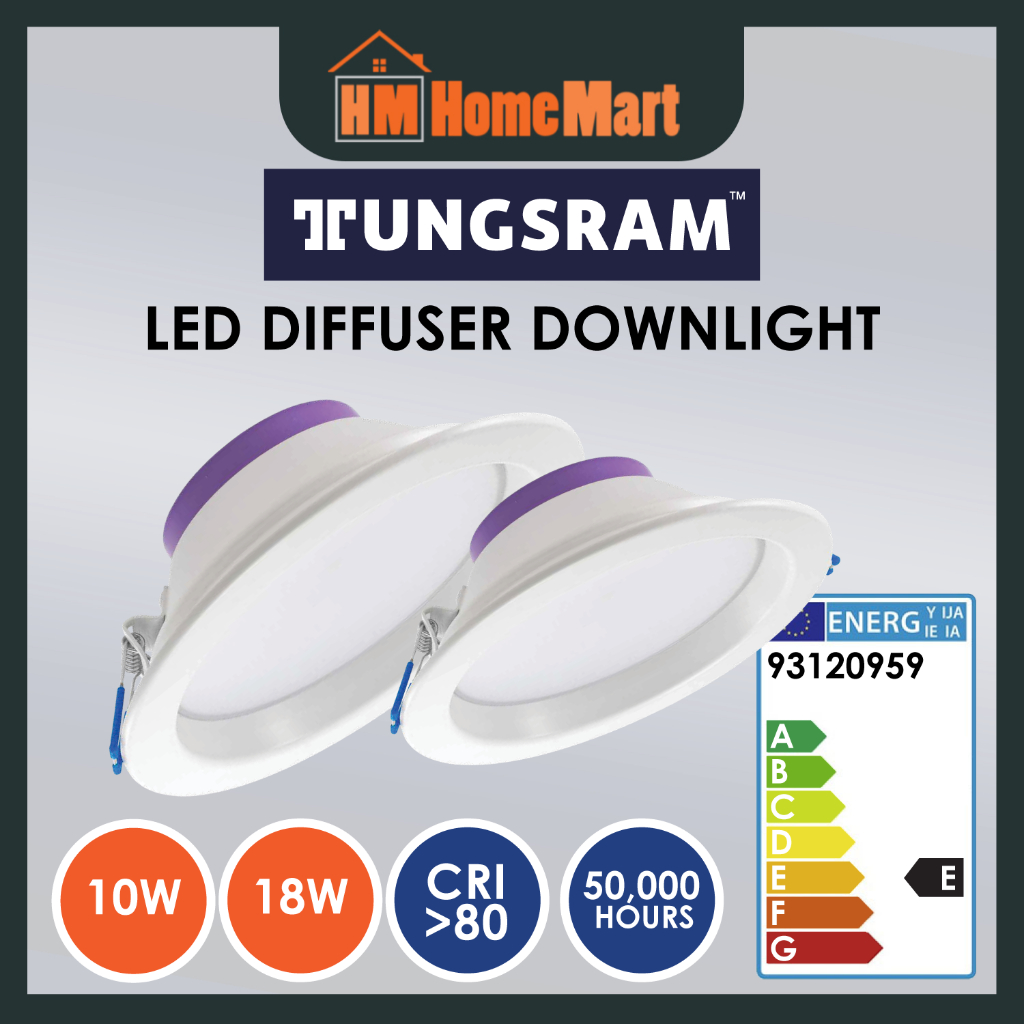 TUNGSRAM LED Diffuser Downlight (1 Year Warranty) | Shopee Malaysia