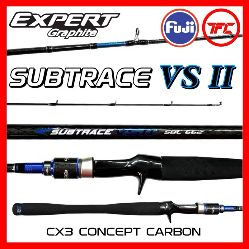 Expert Graphite Subtrace VS II Version 2 Baitcast & Spinning Fishing ...