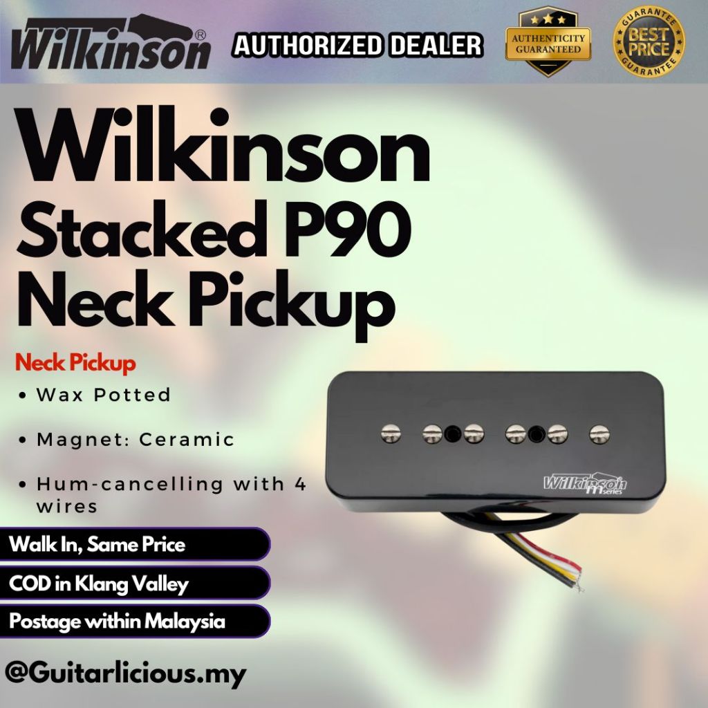 Wilkinson 4-Wire Stacked Ceramic Magnet P90 Pickup - Bridge & Neck ...