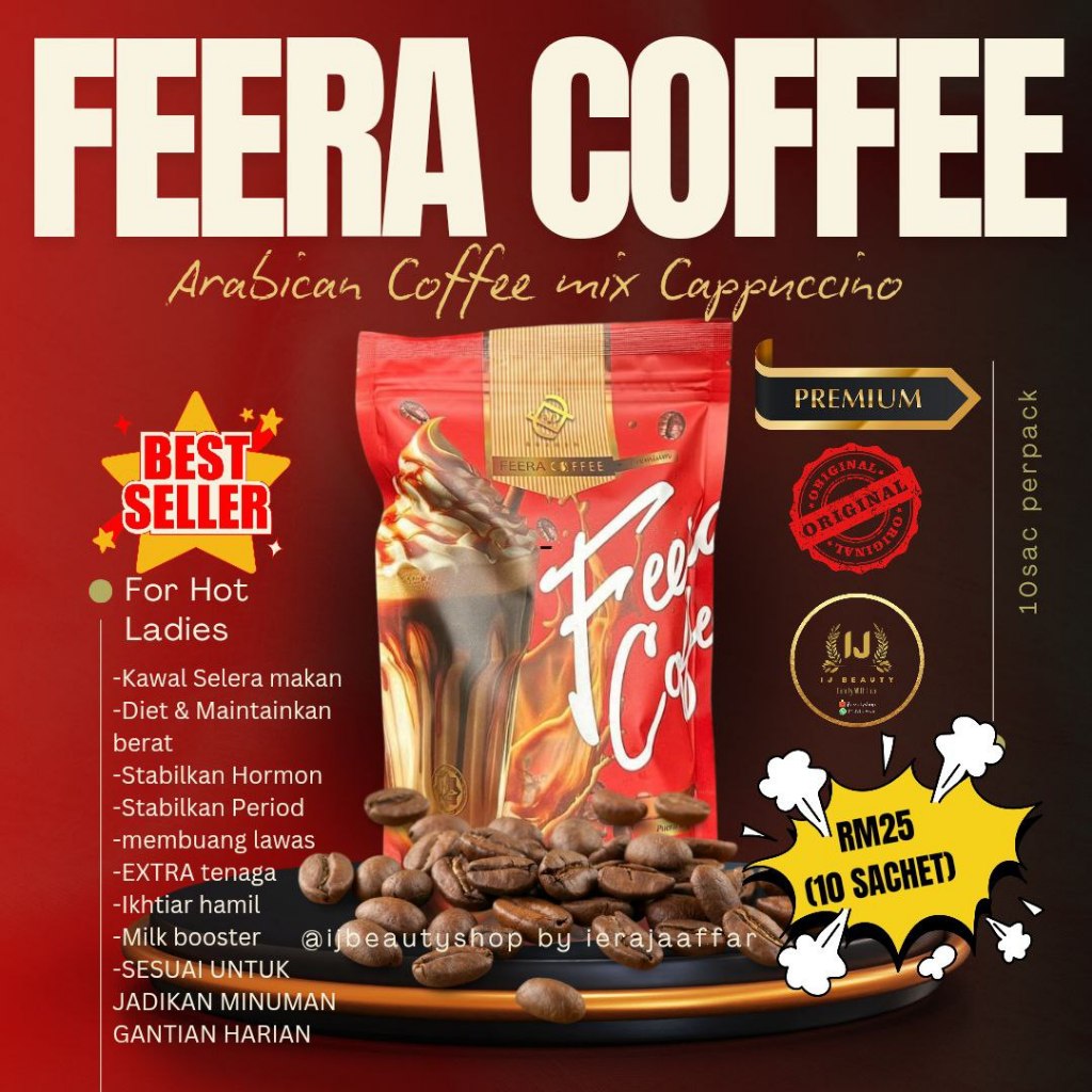 [STOKIS HQ 💯 ORI]FEERA COFFEE BY FD BEAUTY PACK 10 SACHET ZERO SUGAR ...
