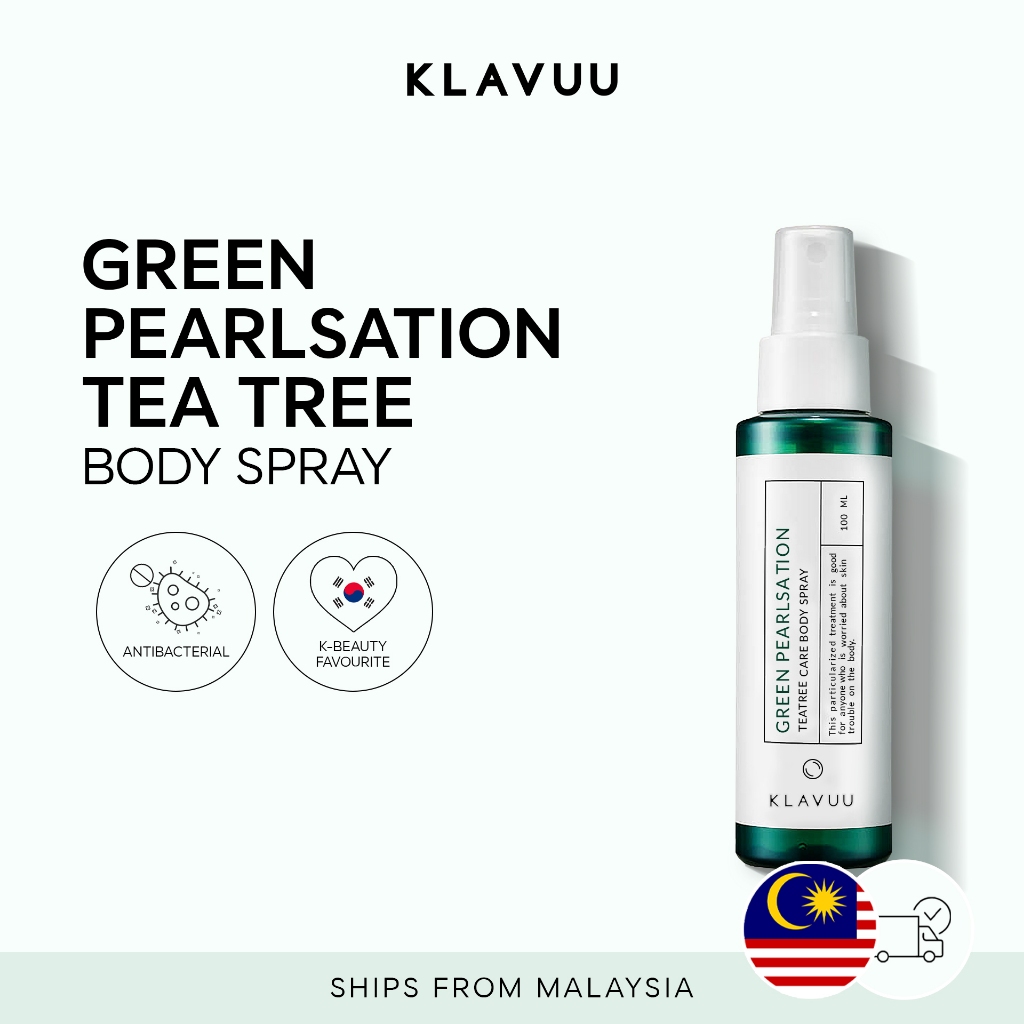 Klavuu Green Pearlsation Tea Tree Body Spray 100ml Korea Body Skincare ...