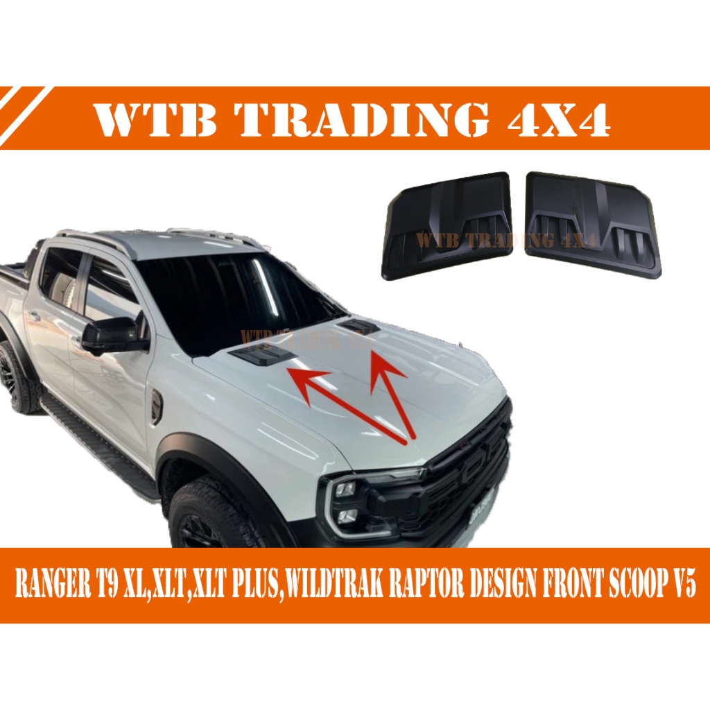 Raptor Style Bonnet Scoop For Ford Ranger T9 XL XLT XLT Plus Wildtrak ...