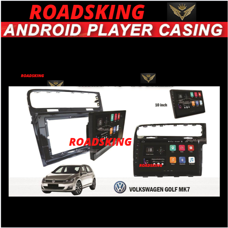 VOLKSWAGEN VW GOLF MK7 FULL SET CASING ANDROID 10.1 INCH FULL SET ...