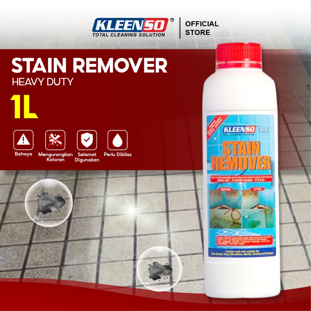 KLEENSO Concentrated Stain Remover 1Liter Mosaic and Toilet Tiles Stain ...
